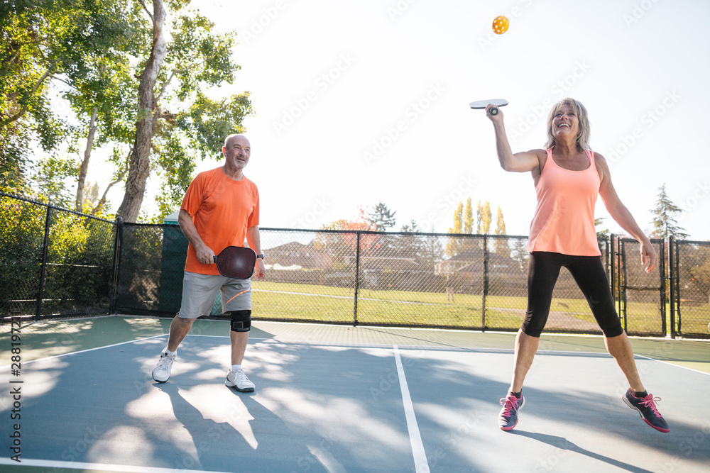 Pickleball friends. Stock Photo | Adobe Stock
