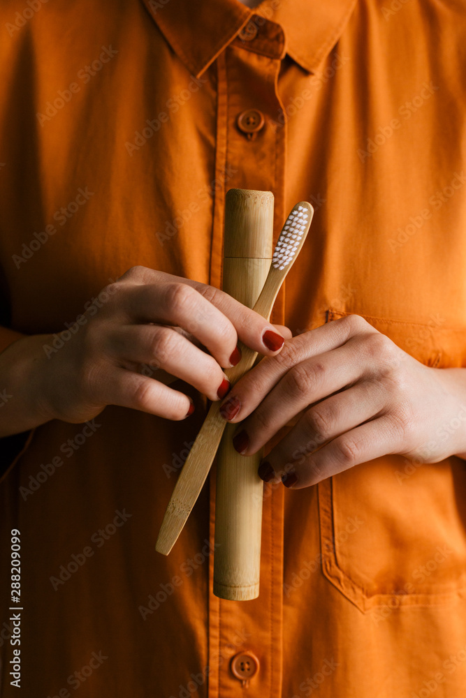 Bamboo toothbrush Stock Photo | Adobe Stock