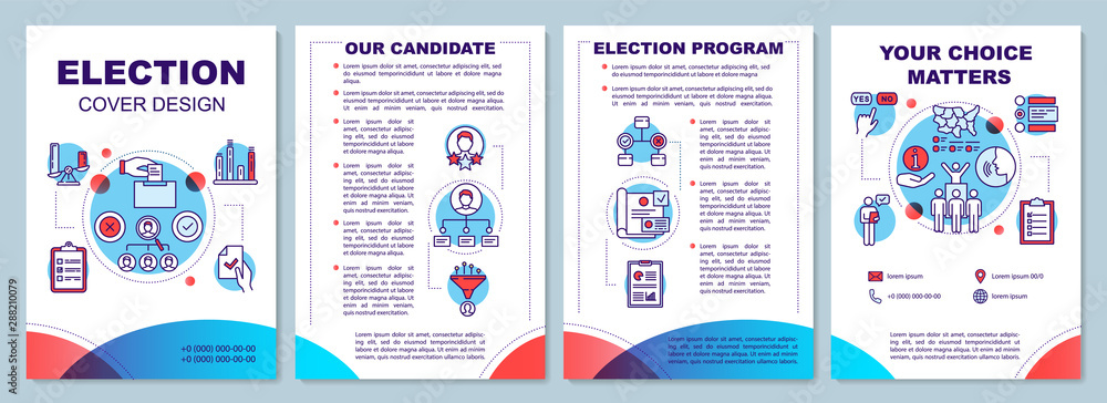 Election brochure template layout. Candidate and voting program. Flyer ...