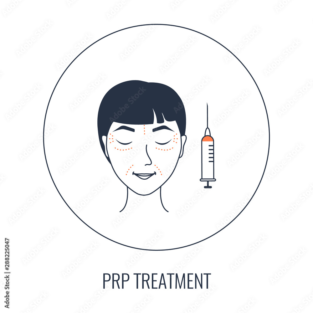 PRP facial injection for facelift and rejuvenation treatment. Getting ...