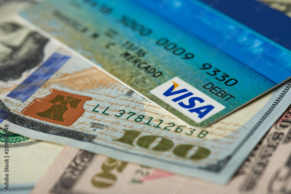 Visa debit card Stock Photo | Adobe Stock