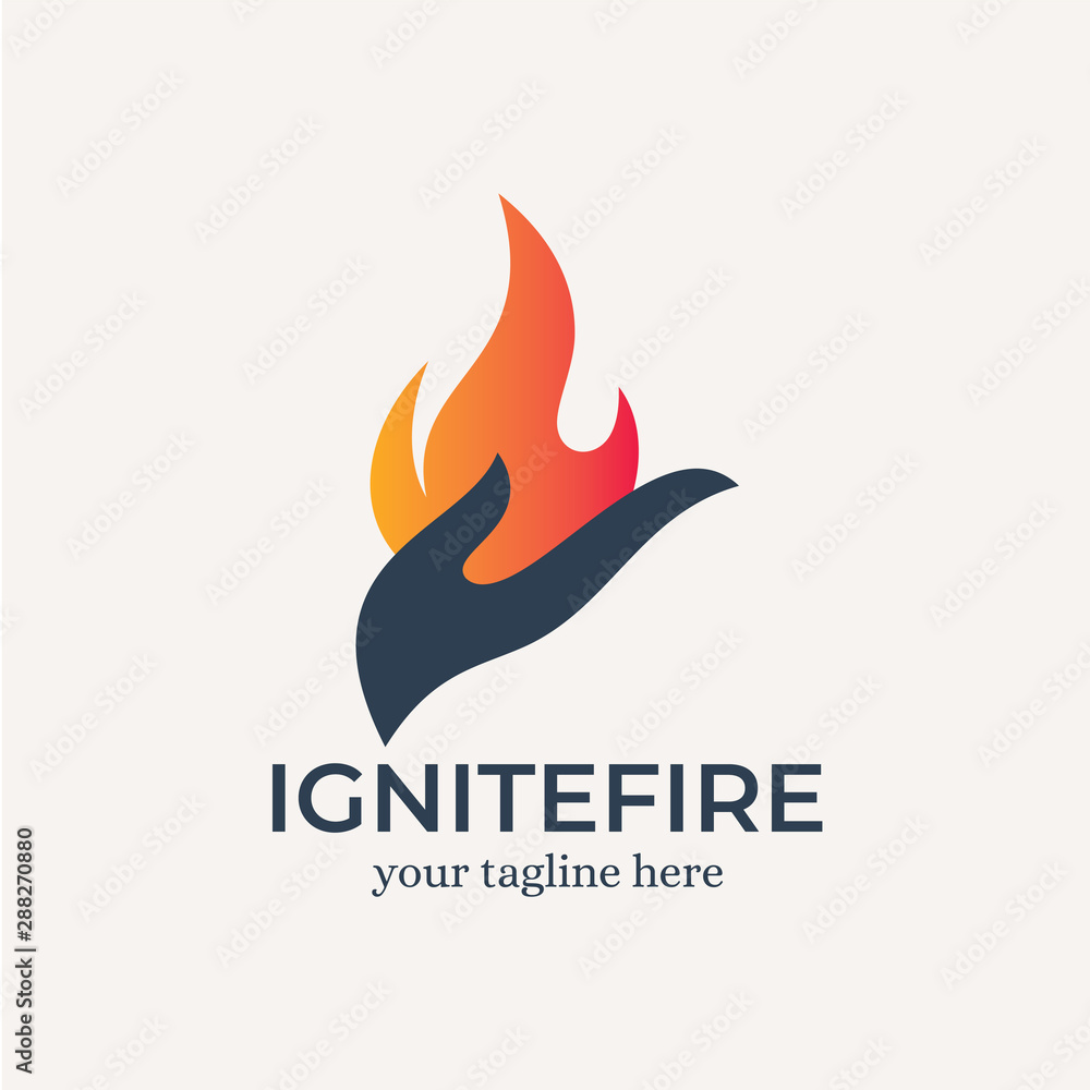 Ignite Fire Logo Design Template Inspiration - Vector Stock Vector ...