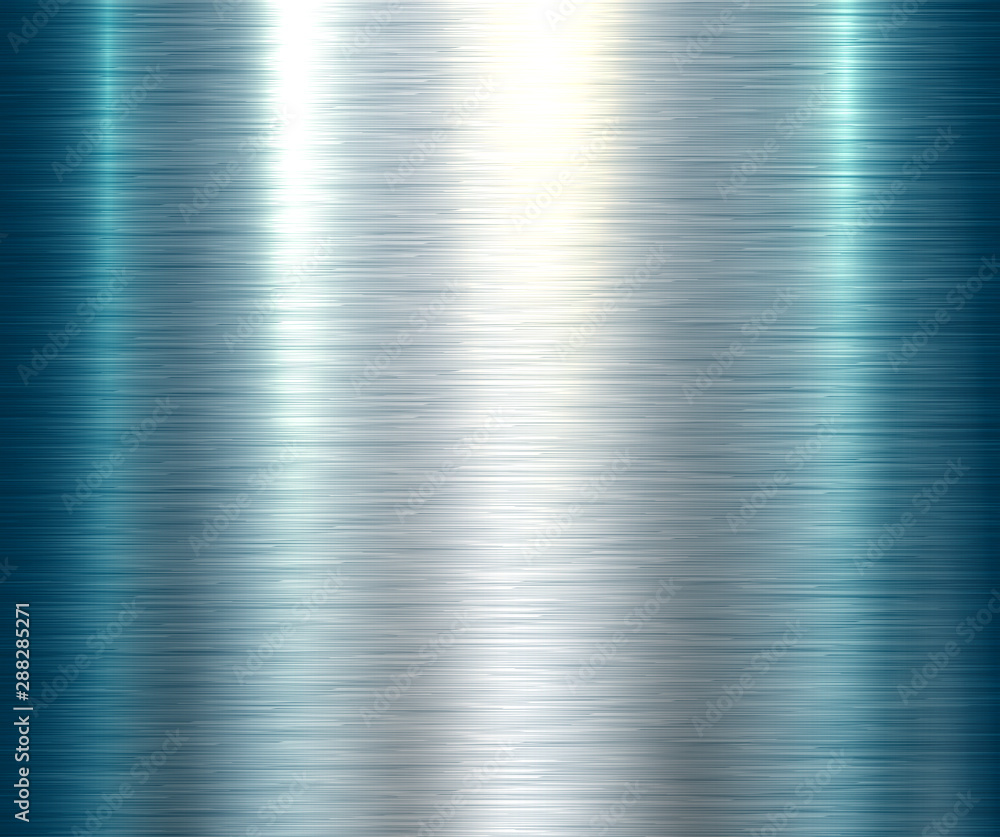 Polished metallic steel texture, blue vector brushed metal texture ...