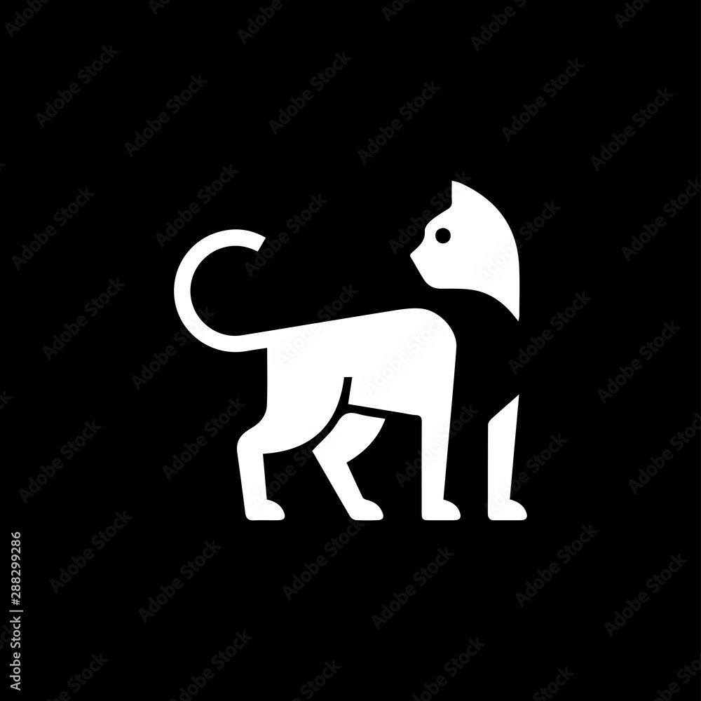 Vetor de cat icon. cat vector symbol. Linear style sign for mobile ...