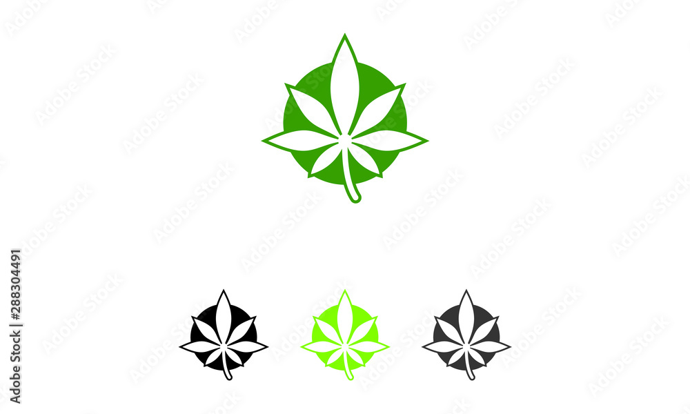 Cannabis leaf logo Designs Inspiration Isolated on White Background ...