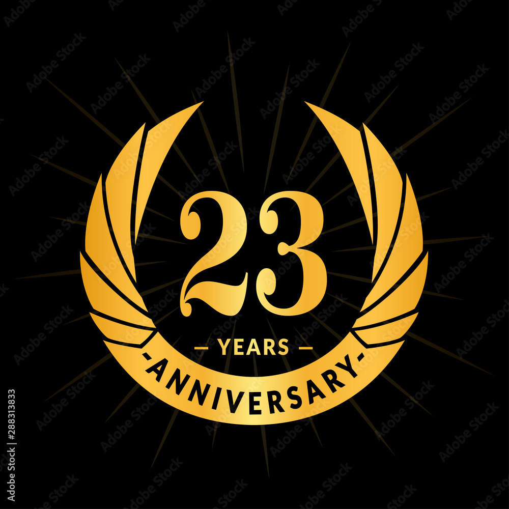 23 years anniversary celebration logotype. Elegant anniversary design ...