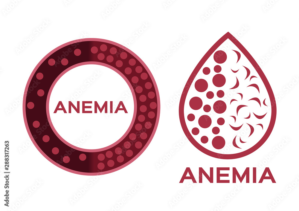 anemia vector . low red blood cell icon Stock Vector | Adobe Stock