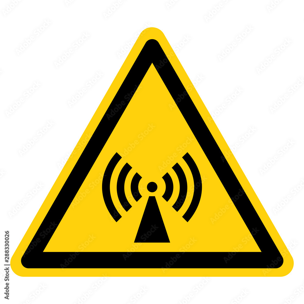 Beware Non-Ionizing Radiation Symbol, Vector Illustration, Isolate On ...