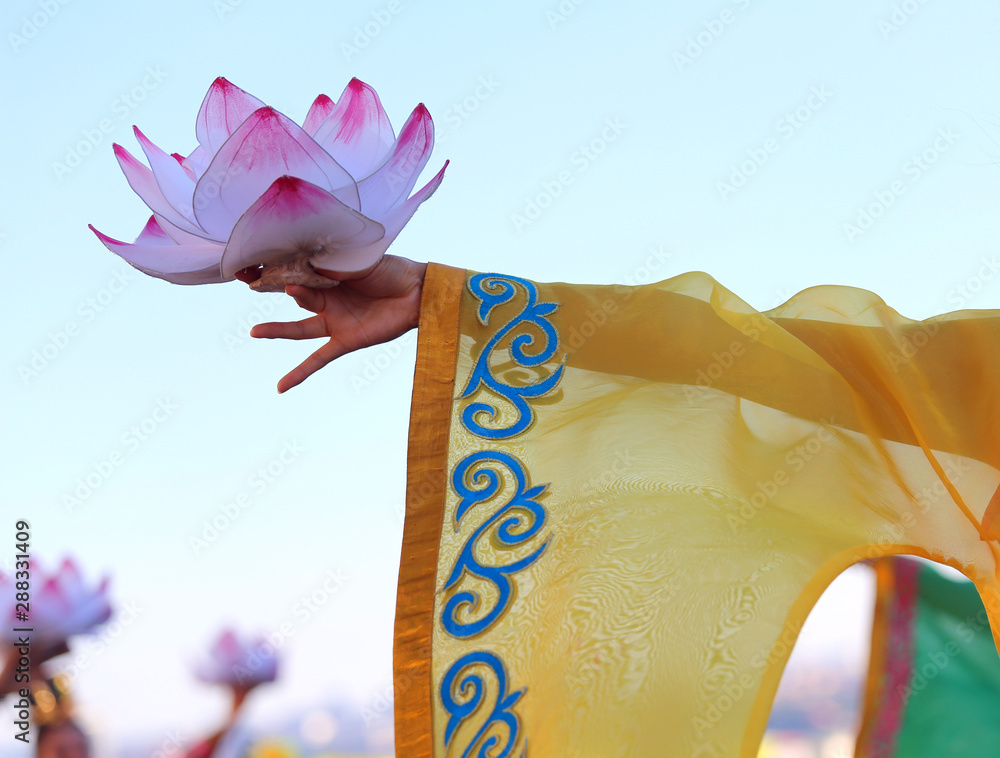 Lotus Flower during a dance Stock Photo | Adobe Stock