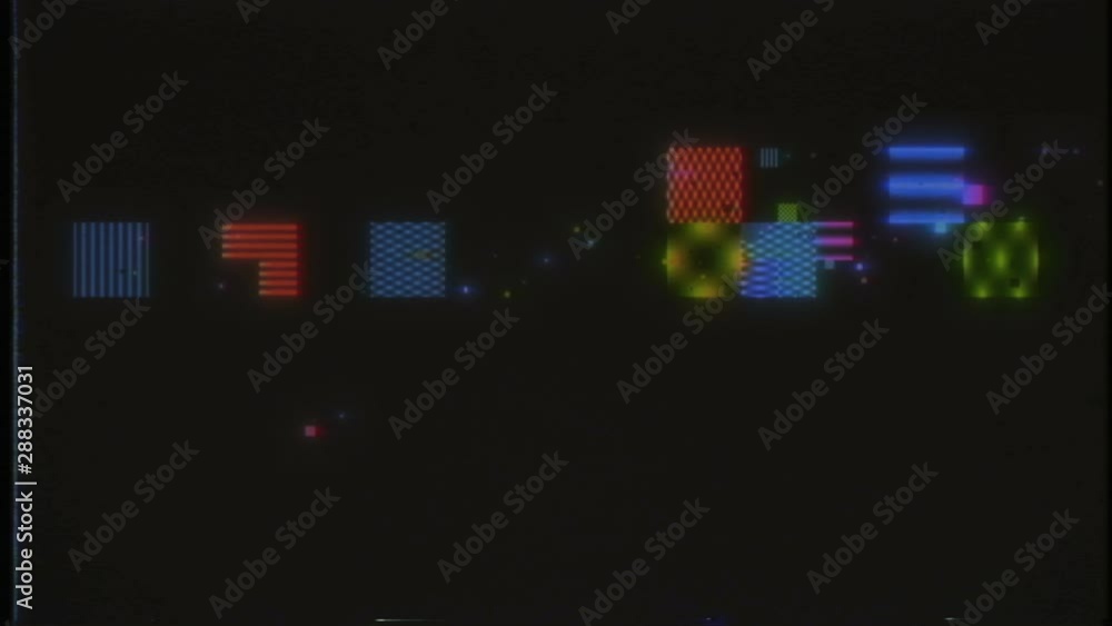 Vidéo Stock Abstract multi color realistic screen glitch flickering ...