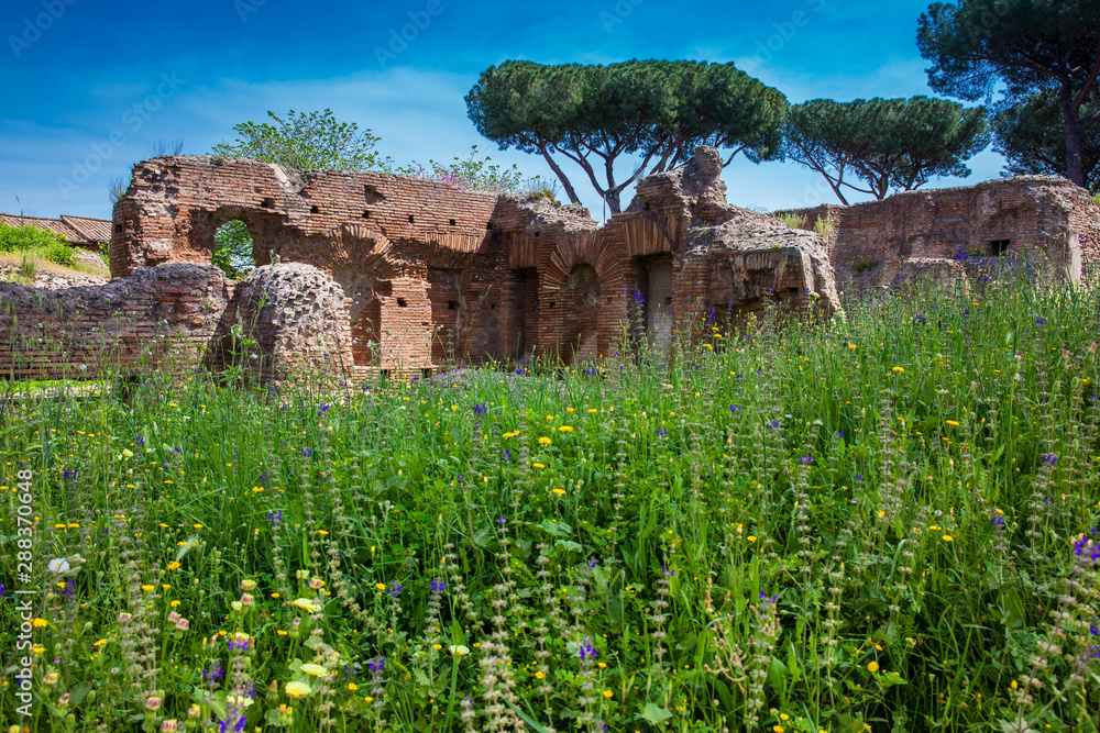 Nymphaeum and Adjoining Cisterns at the Palatine Hill in Rome Stock ...