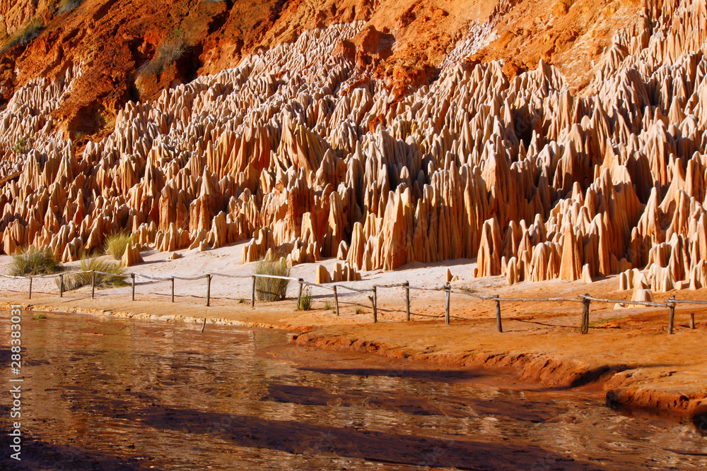 The Tsingy Rouge (Red Tsingy) is a stone formation of red laterite ...