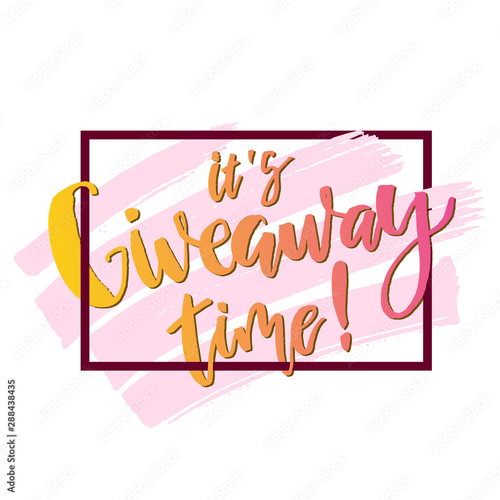 It's Giveaway time modern poster template design for social media post ...