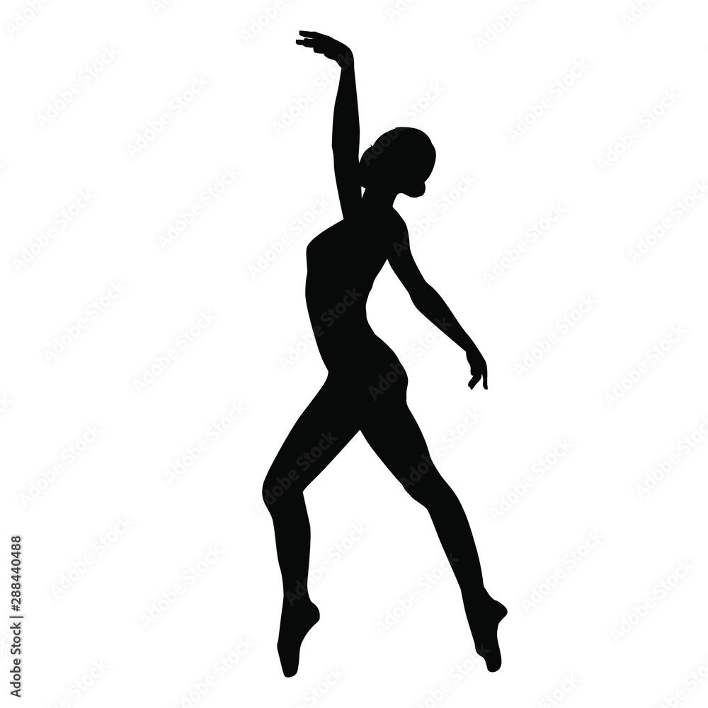 Ballet Pose Silhouette Drawing