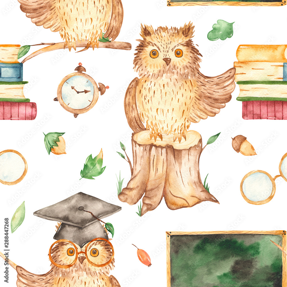 Cute School Owl Clip Art