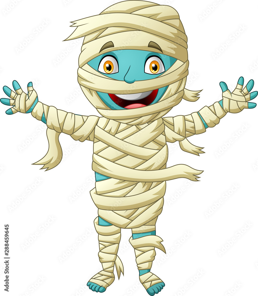 Cute mummy cartoon. Vector illustration Stock Vector | Adobe Stock