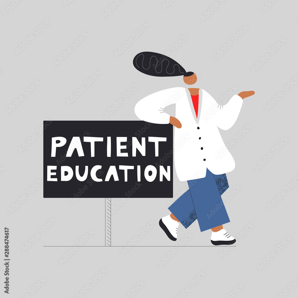 Patient education concept design with characters. Can use for web ...