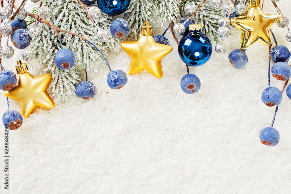 Gold Christmas Star Border