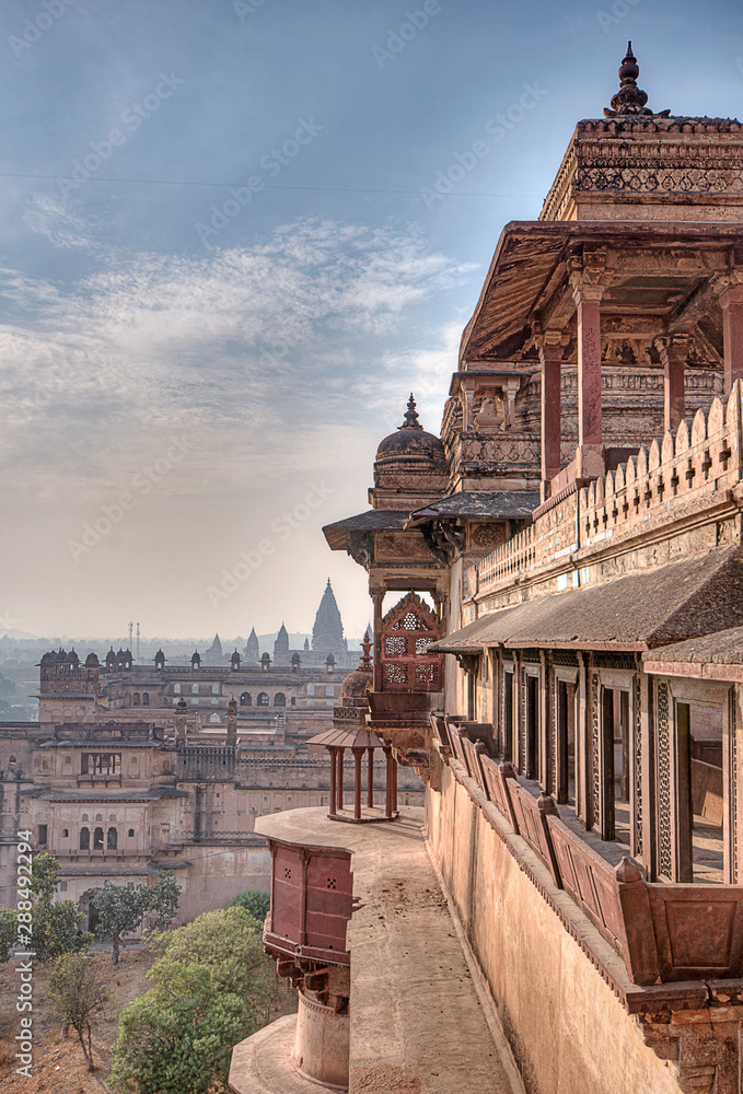 Jahangir Mahal Inside Orchha Fort Complex, Orchha, Madhya Pradesh ...