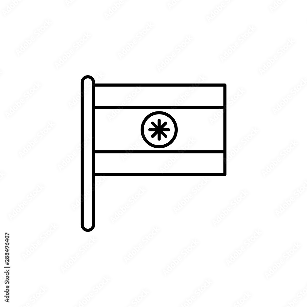 India country flag outline, vector, icon icon illustration isolated vector sign Stock Vector ...
