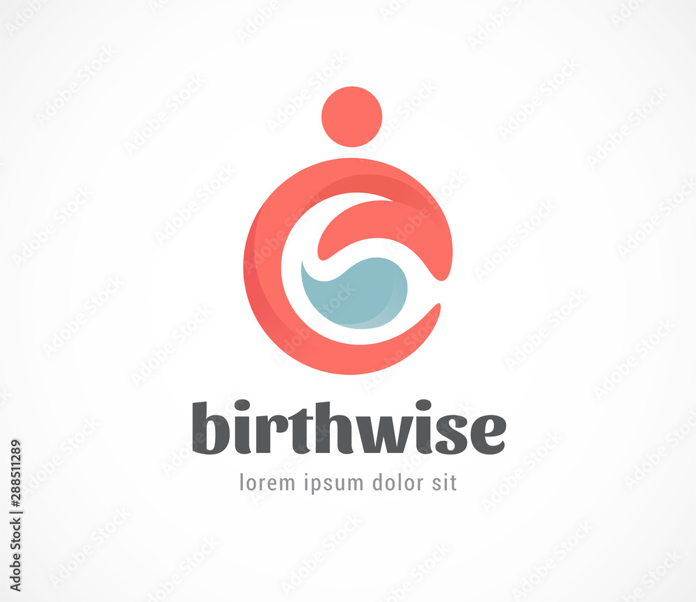 Birth, pregnant, family and baby care logo and symbol. Vector design ...