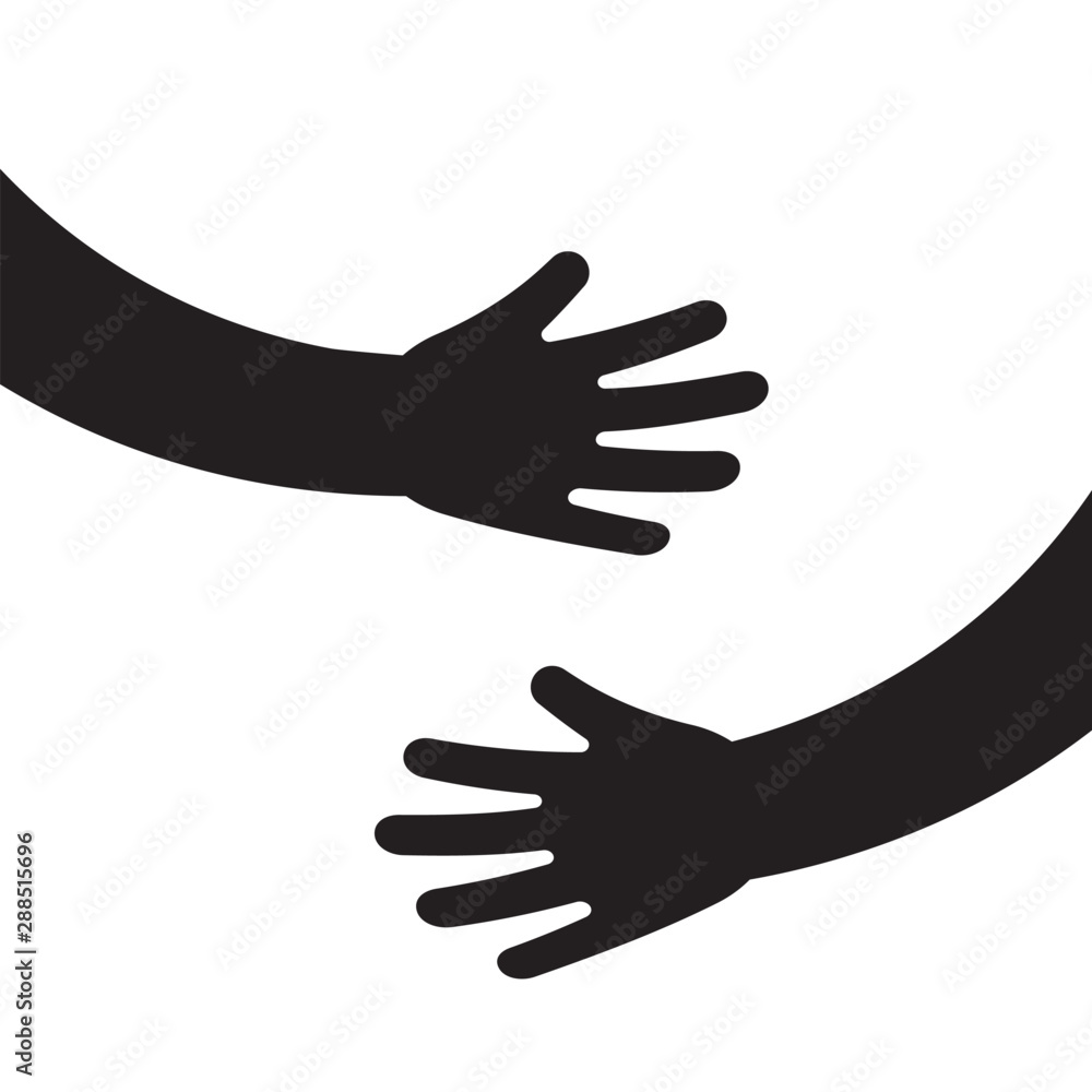 Two human hands holding or embracing something Stock Vector | Adobe Stock