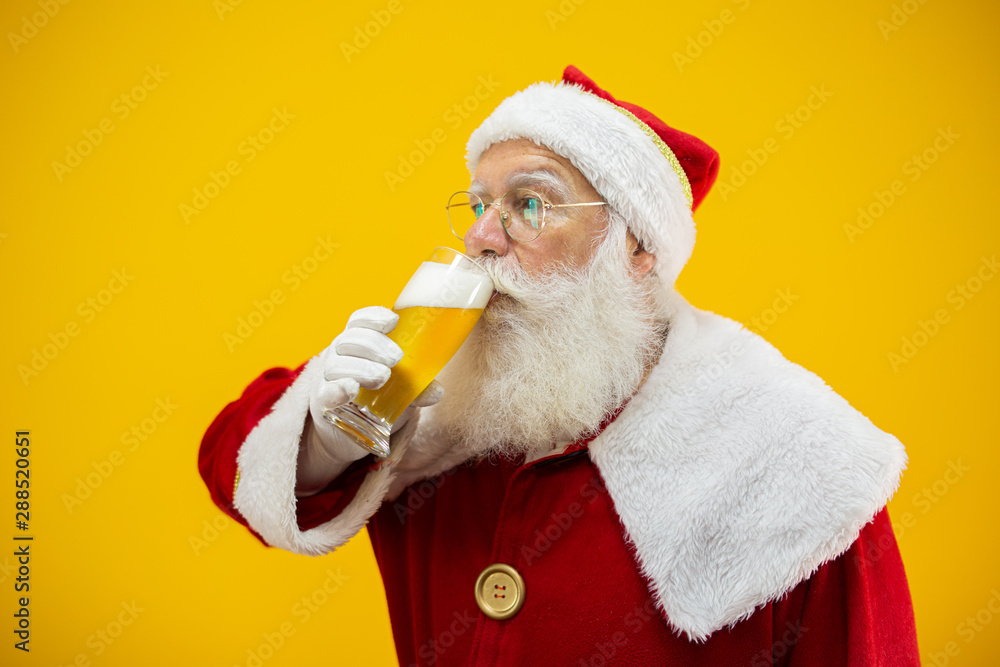 Santa Claus Drinking Beer