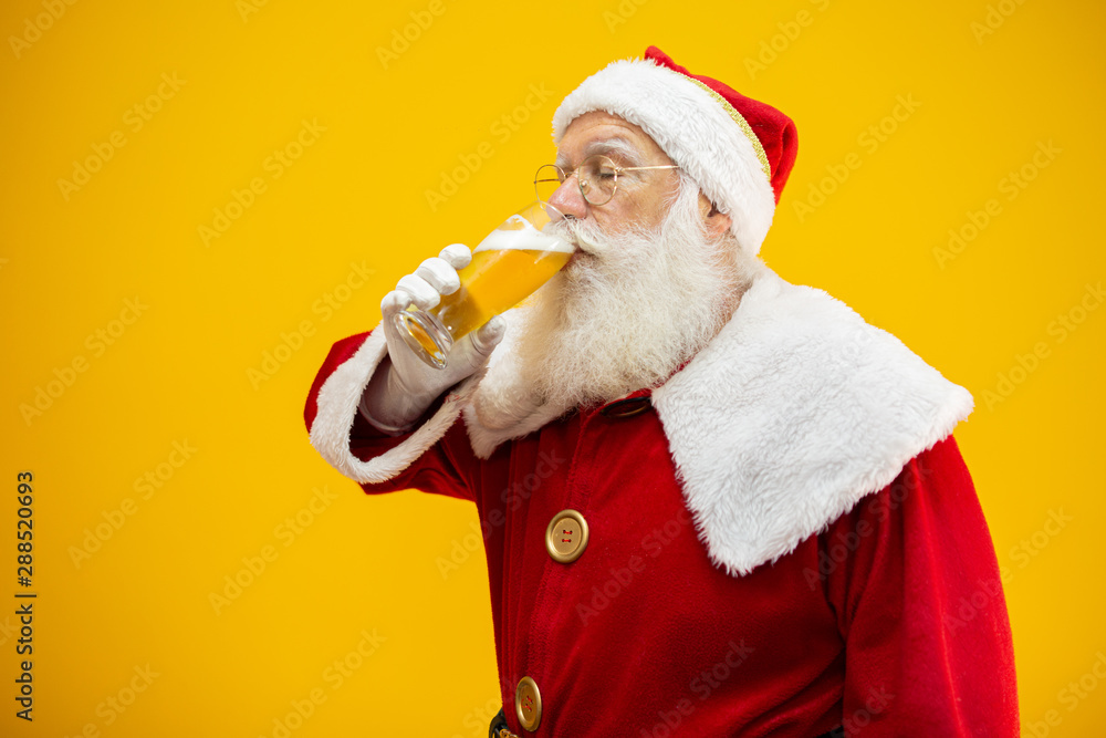 Santa Claus Drinking Beer