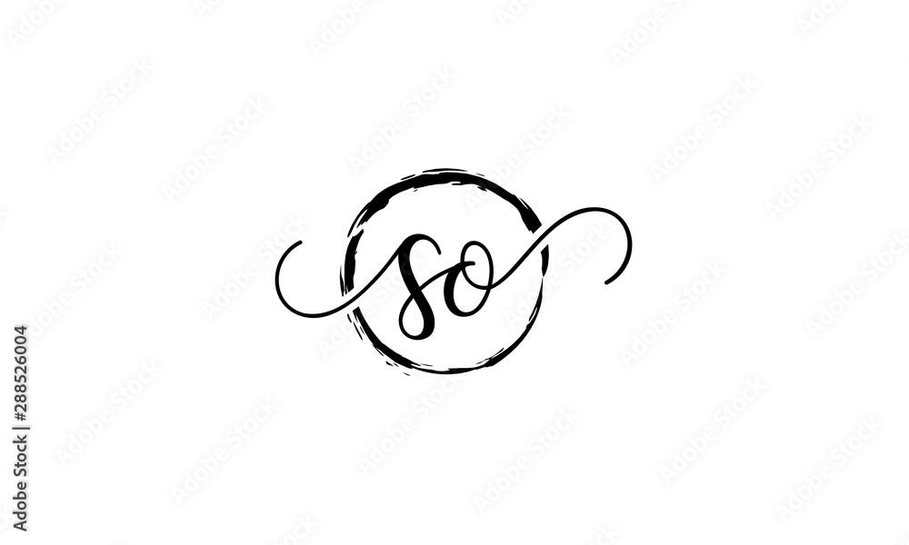 SO Initial handwriting logo vector, SO Initial handwriting logo design ...