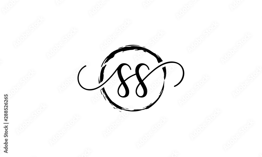 SS Initial handwriting logo vector, SS Initial handwriting logo design ...