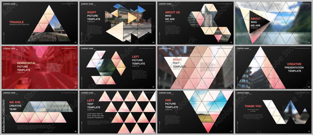 Minimal presentations design, portfolio vector templates with ...