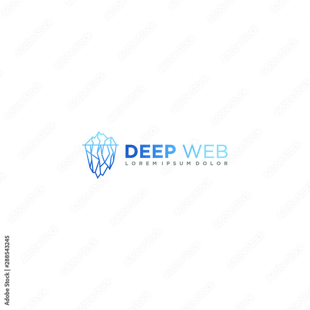 Deep web logo for modern business technology Stock Vector | Adobe Stock