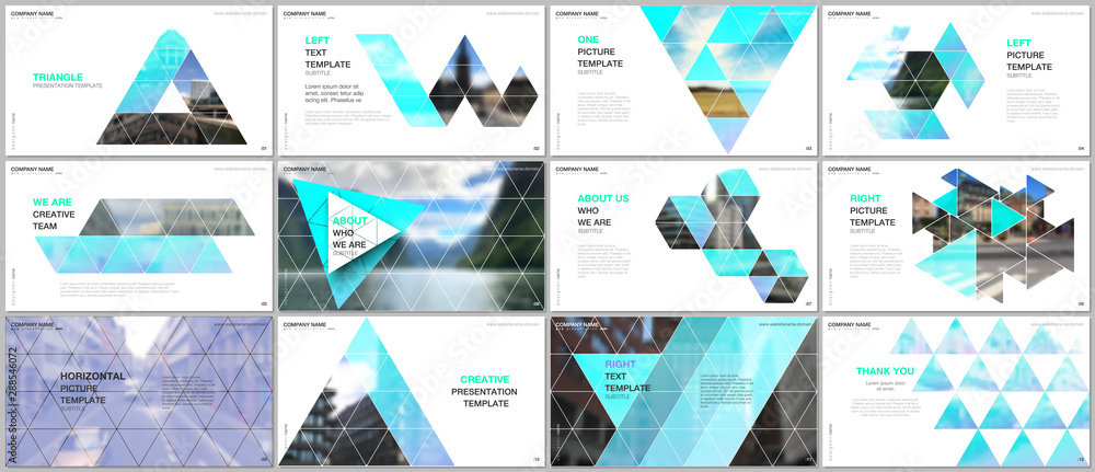 Minimal presentations design, portfolio vector templates with ...