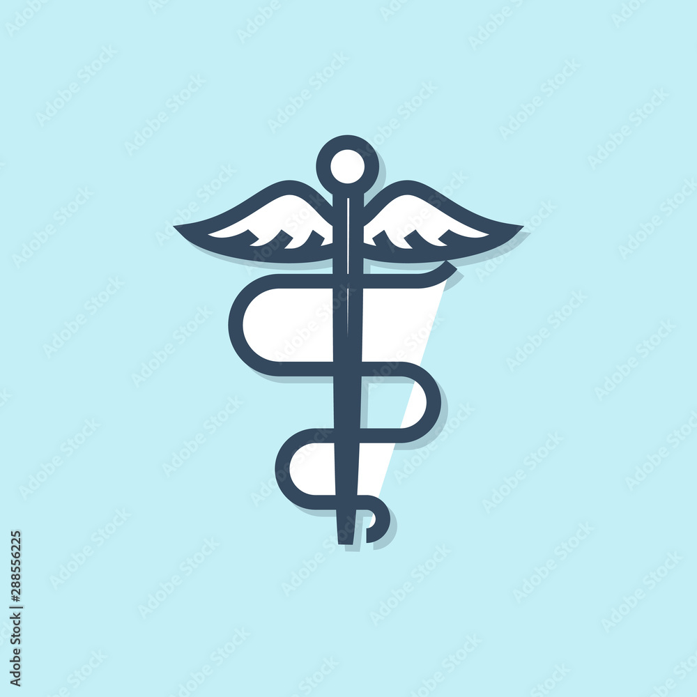 Medical Snake Logo Blue