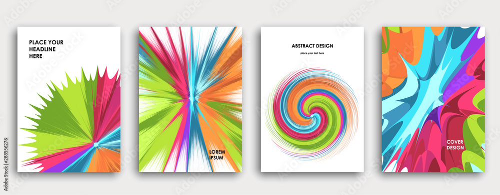 Multi-colored book cover page design, creative abstract background ...