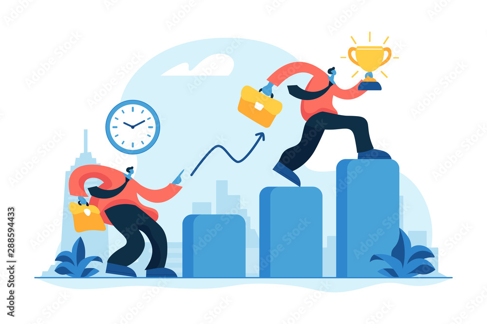 Personal development and goals achievement. Career growth. Self ...