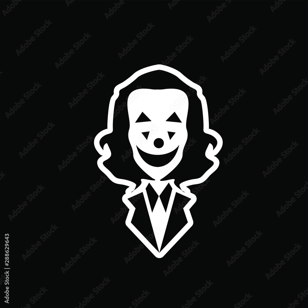 joker logo icon design vector illustration Stock Vector | Adobe Stock