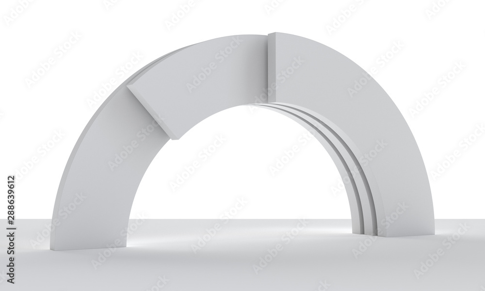 Blank White Gate Or Arc Element. Stock Illustration | Adobe Stock