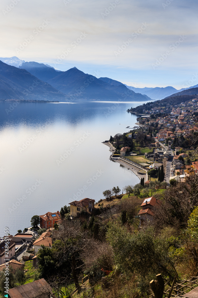 paesaggio del lago di Como da Musso Stock Photo | Adobe Stock