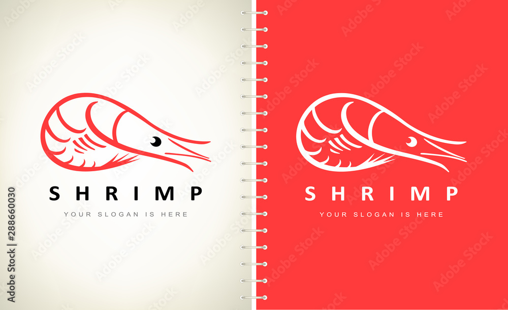 Shrimp logo vector. Logo design. Stock Vector | Adobe Stock