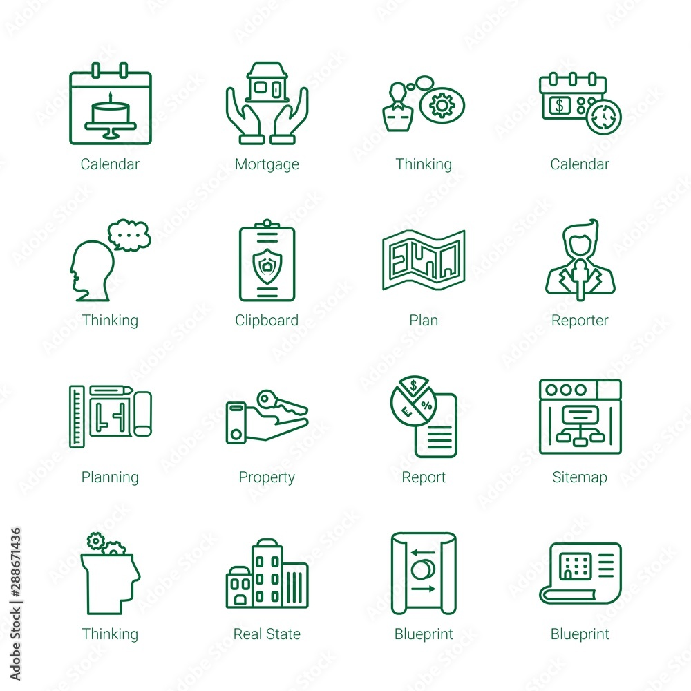 plan icons Stock Vector | Adobe Stock