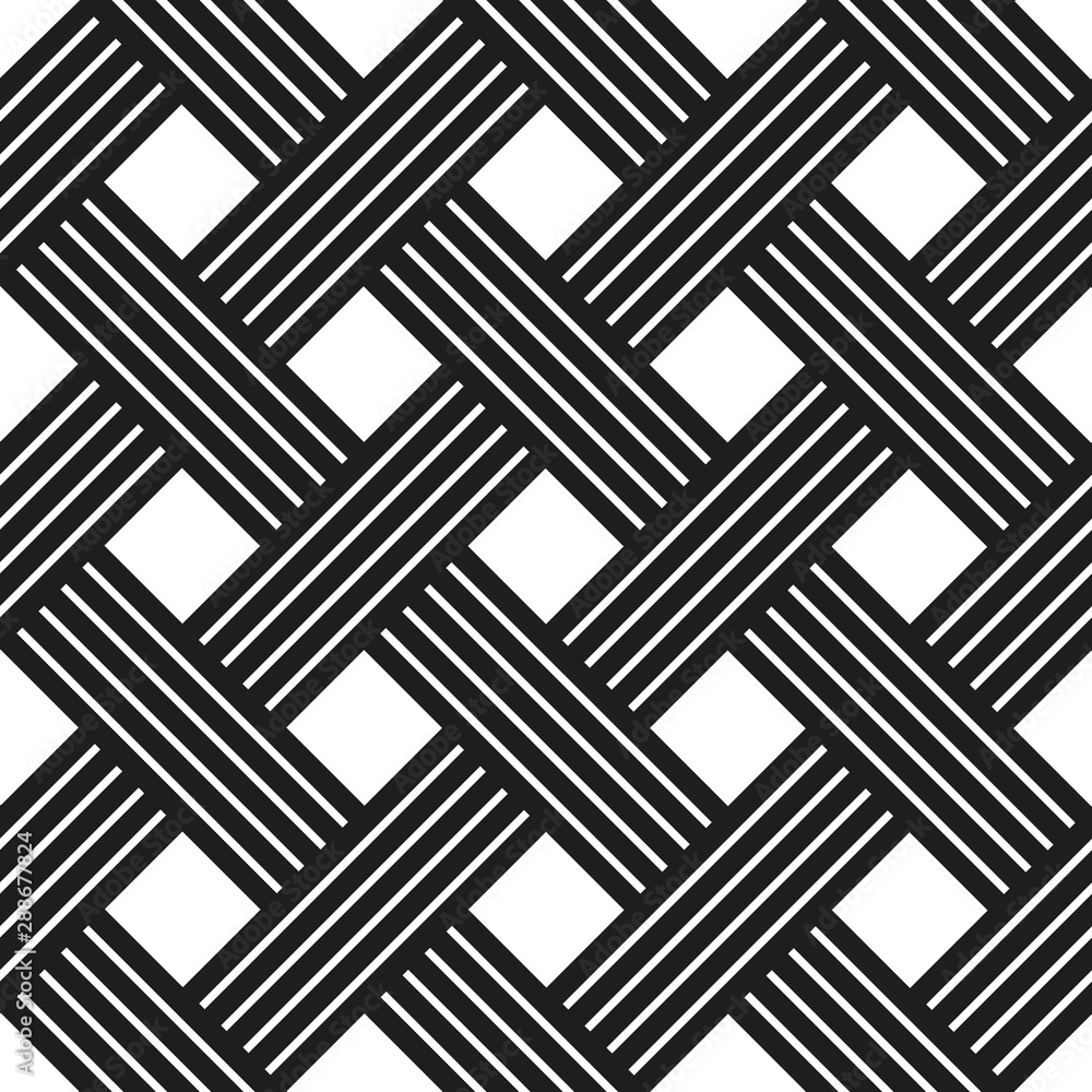 Seamless vector weaving pattern, linear background with crossed lines ...