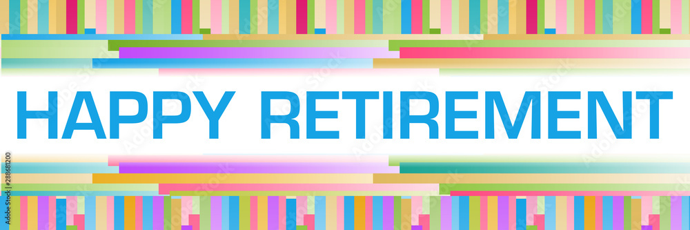 Happy Retirement Colorful Lines Background Text Stock Illustration ...