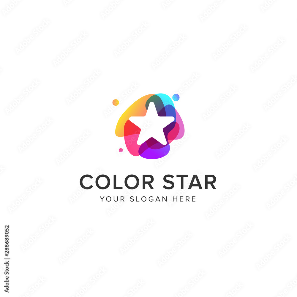 Color star logo vector icon Stock Vector | Adobe Stock