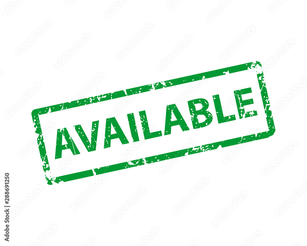 Available sign sticker. Stamp vector texture. Stock Vector | Adobe Stock