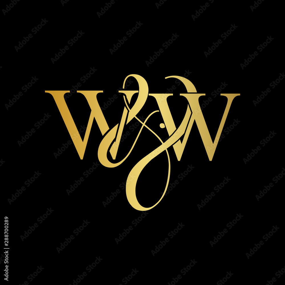 W & W WW logo initial vector mark. Initial letter K & M KM luxury art ...