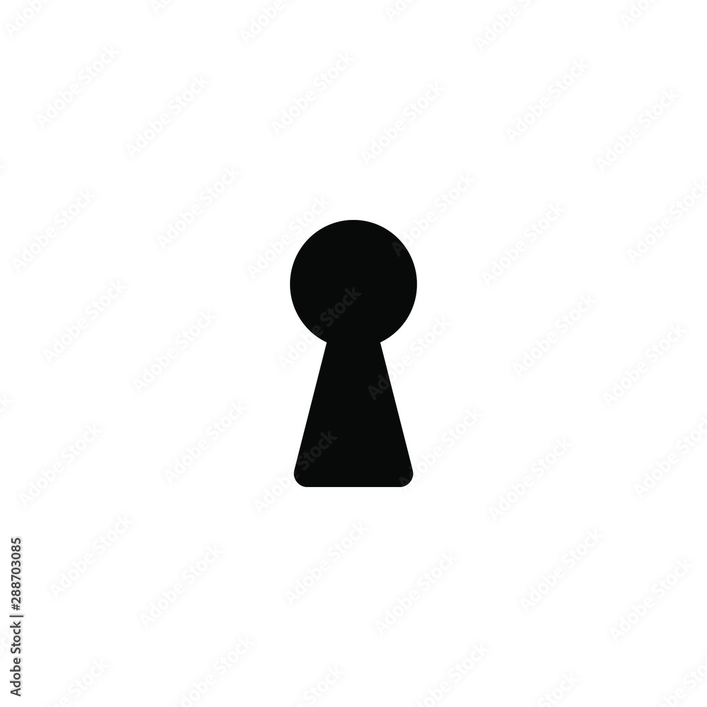 Black keyhole graphic icon. Keyhole sign isolated on white background ...