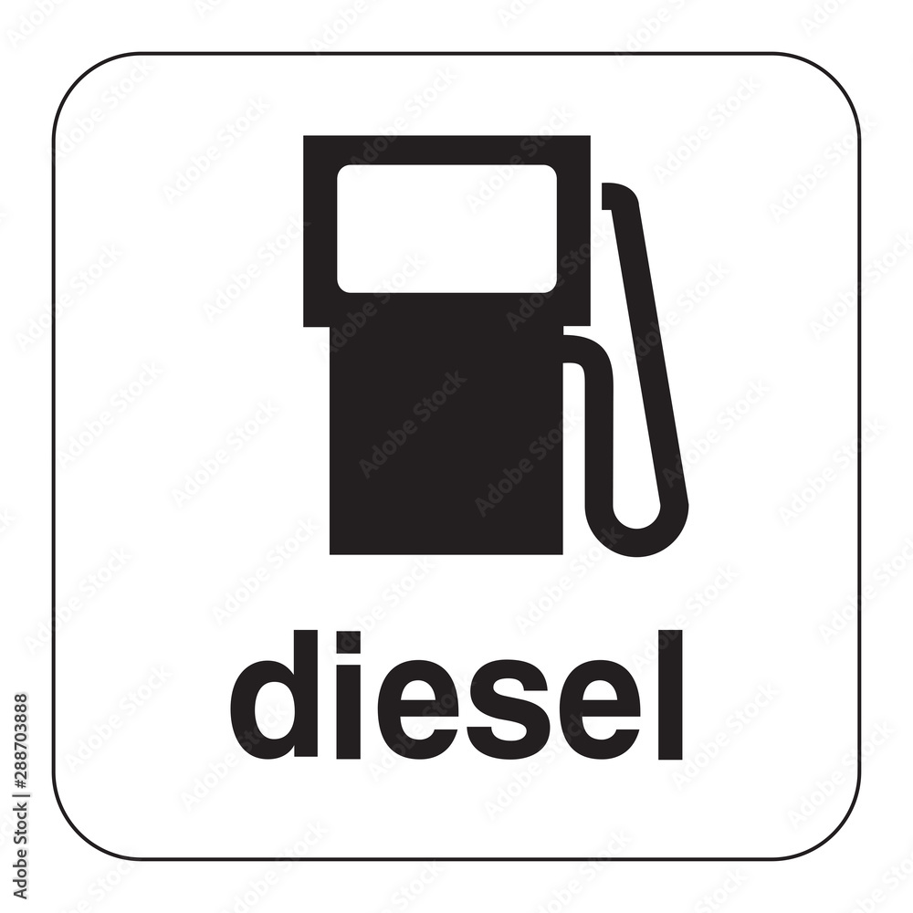 vector diesel fuel pump silhouette Stock Vector | Adobe Stock