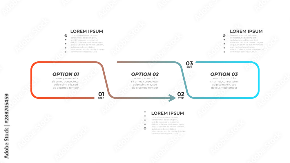 Fototapeta mapa świata dla dzieci Timeline infographics template with arrows design. Vector ...