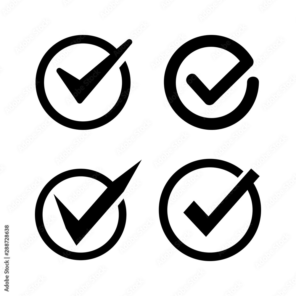 Check List Check Mark Symbol Set Stock Vector Adobe Stock Check List Check Mark Symbol Set Stock Vector Adobe Stock